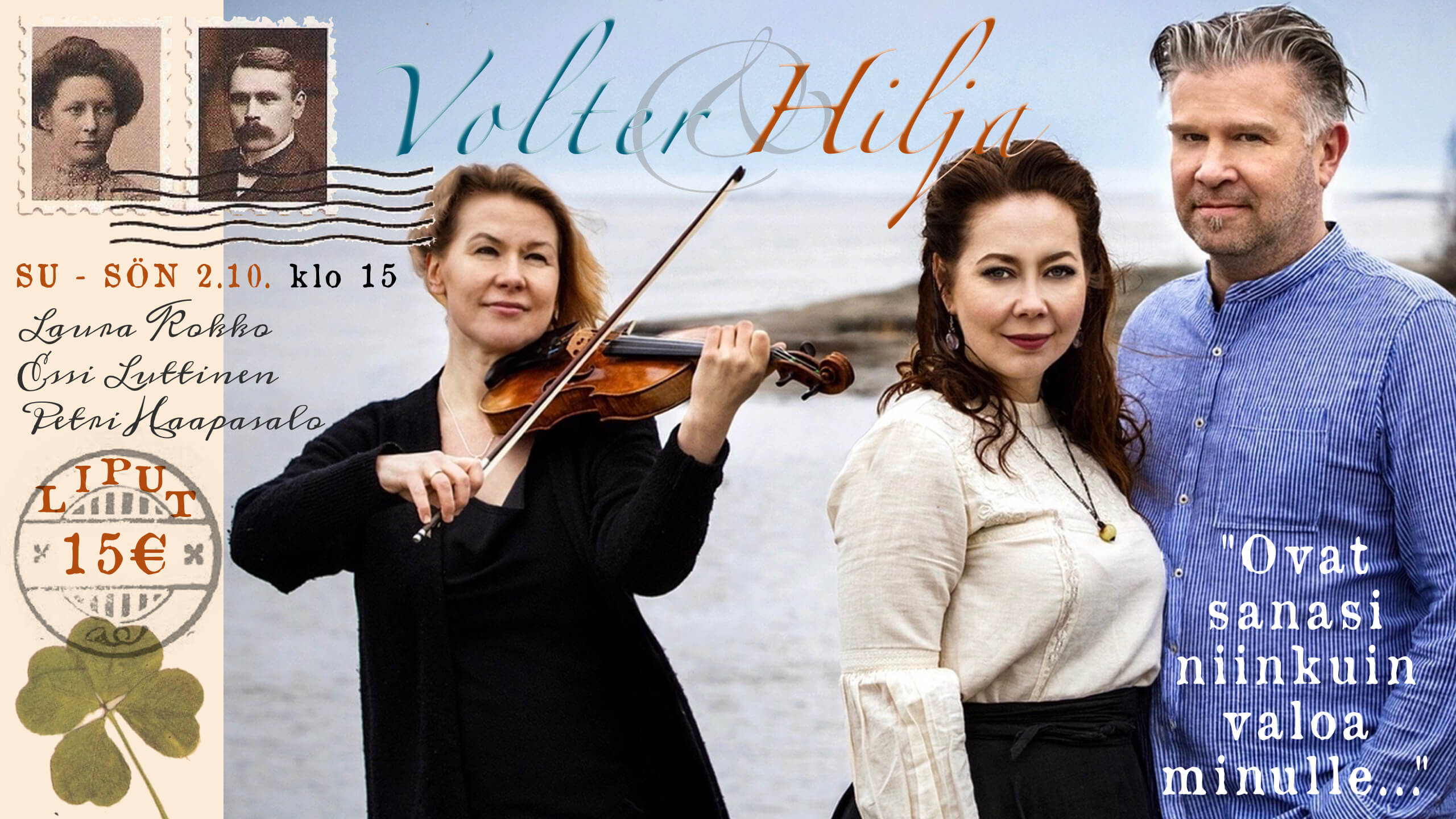 Volter ja Hilja: Ovat sanasi niinkuin valoa minulle - Pargas -portal